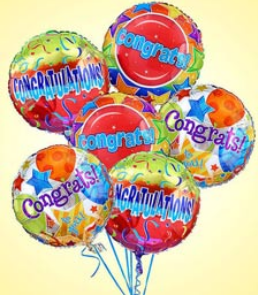 Congratulations Balloons - Sunny Flower Delivery